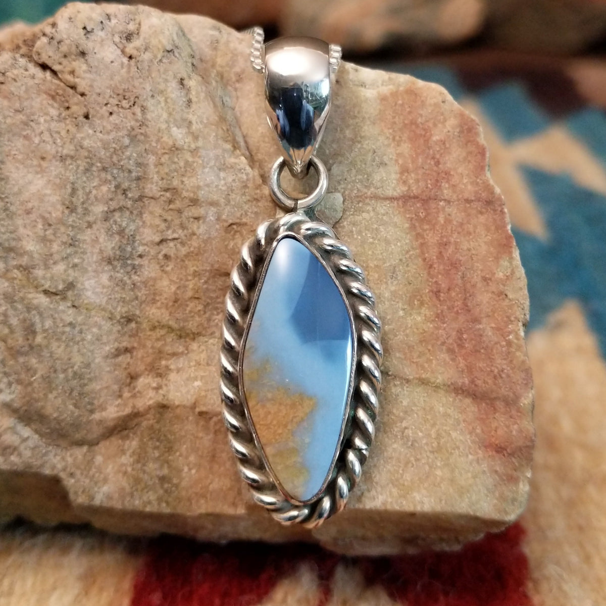 Arizona Blue Opal Navette Pendant by VinCent Gulino GF-PND-0012 – Arlene's