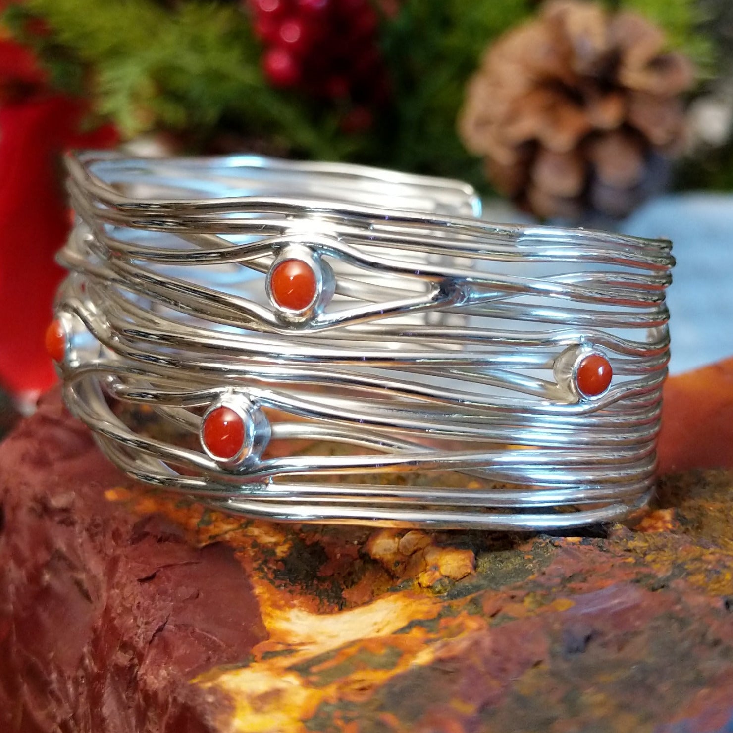 Coral Strand Cuff by Angela Martin GJ-BRC-0190 – Arlene's