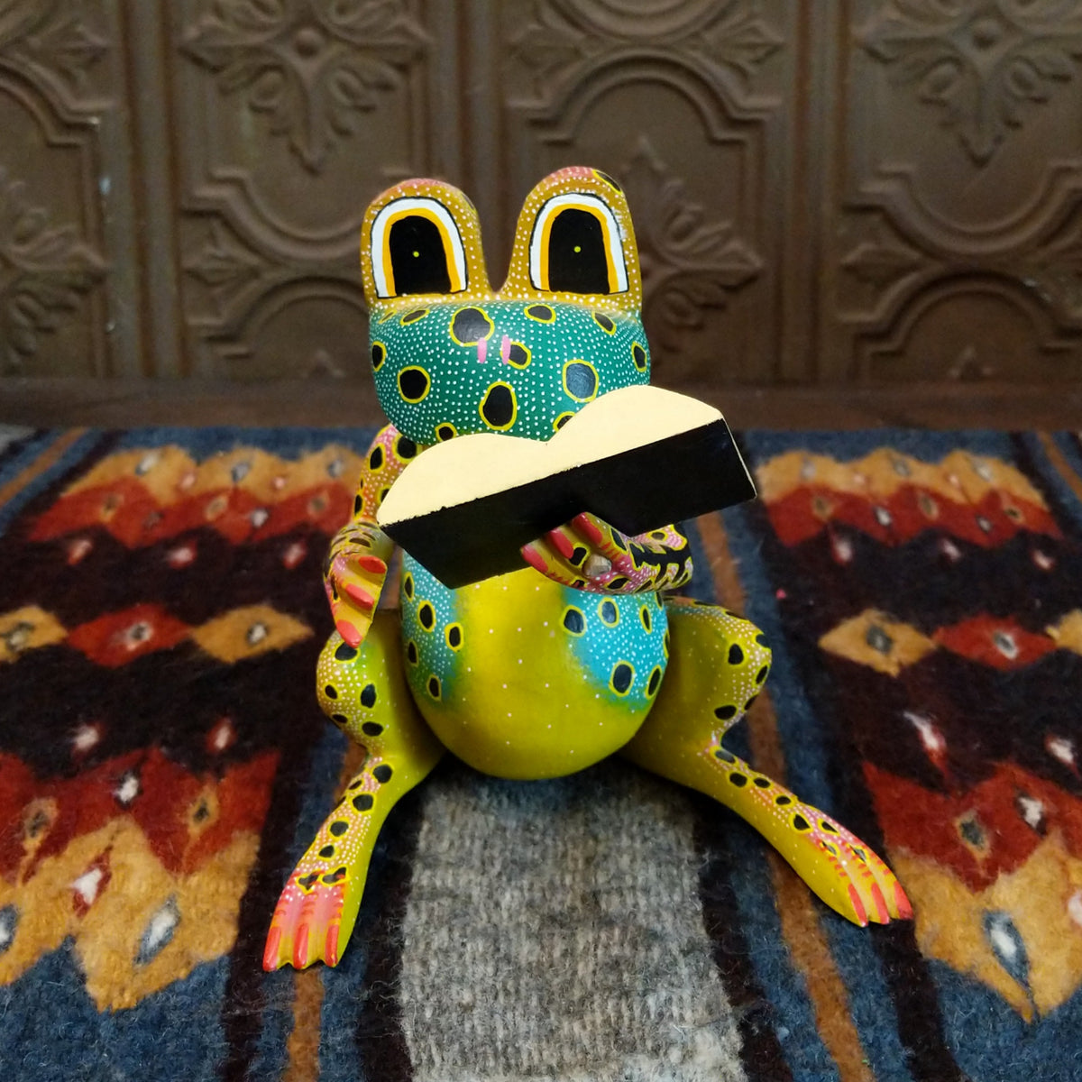 Oaxacan Frog Storyteller Wood Carving by David A. Blas GF-OAX-0016 ...