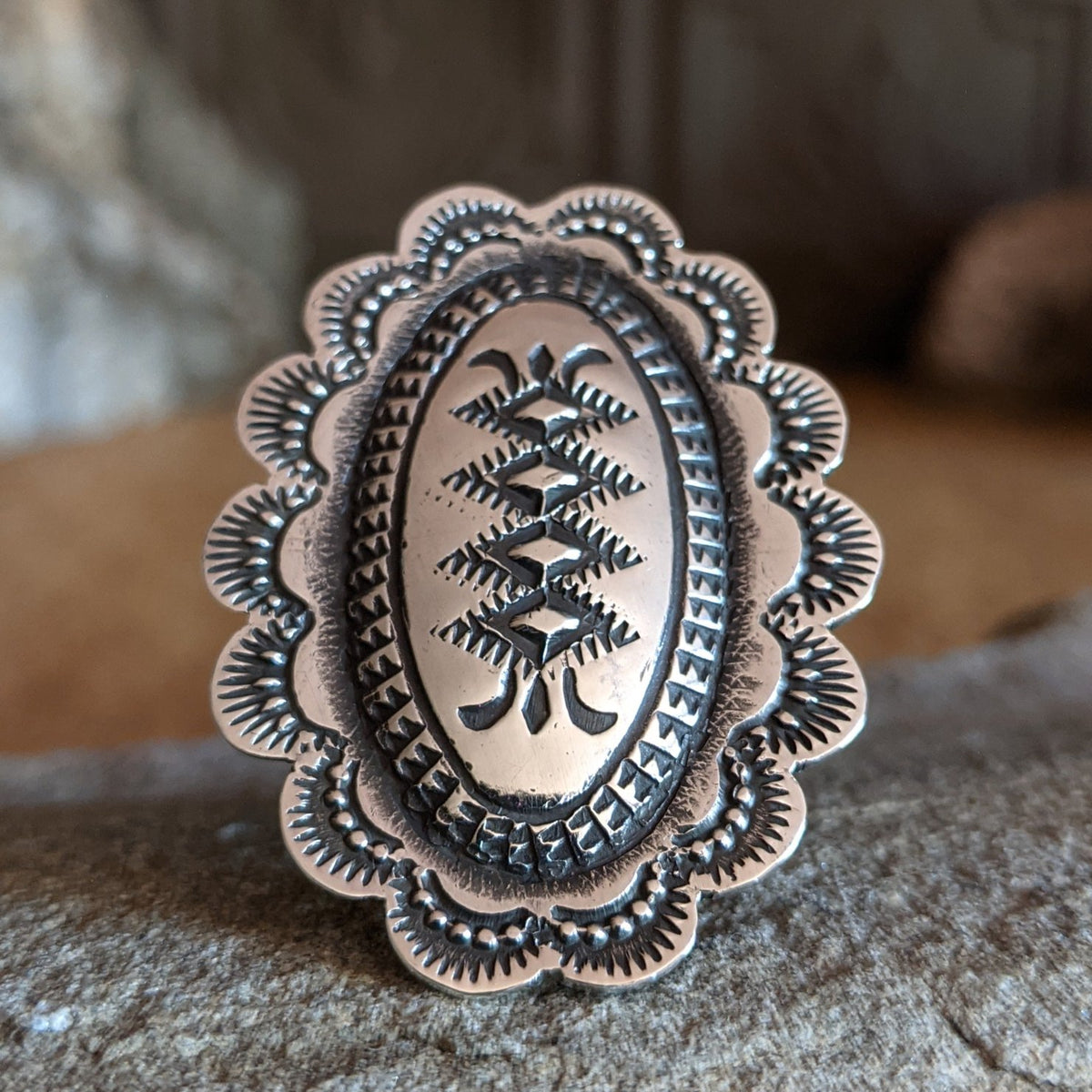 Sterling Silver Ring by Vincent J. Platero SWSG-RNG-0006 Size 6 – Arlene's