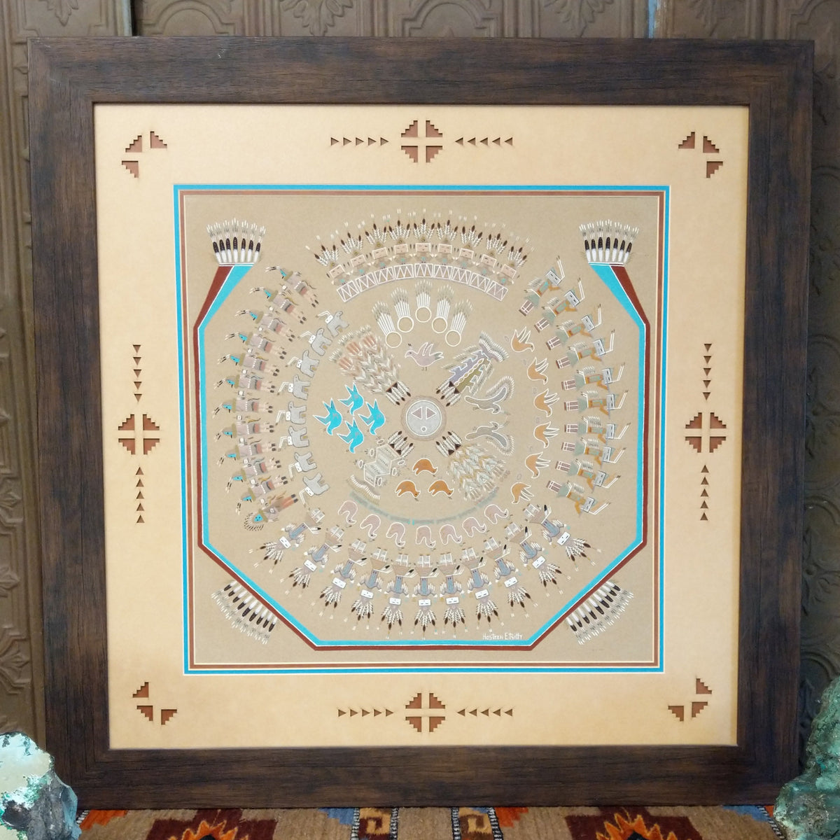 "Twelve Days" Sand Painting by Hosteen Etsitty SWT-SND-0063 – Arlene's